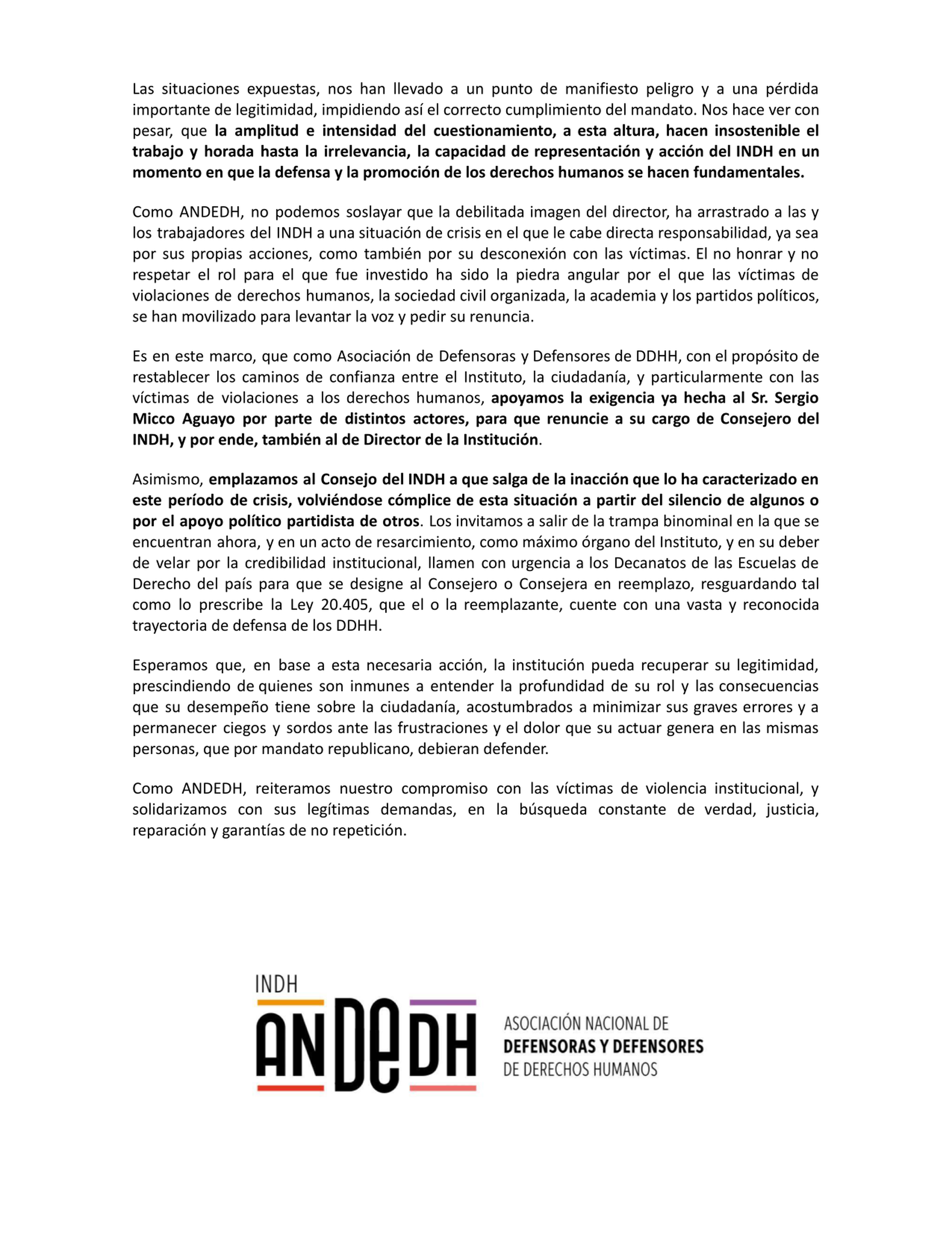 Trabajadoras Es Del Indh Respaldan Exigencia De Renuncia De Su Director